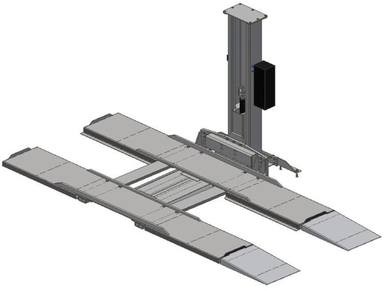 Single Post Surface Mounted Automotive Lift - WOP5000 - Single Column ...